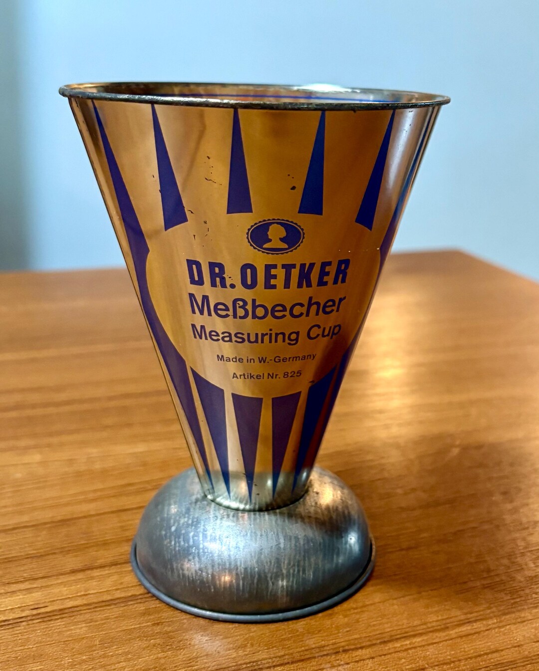 Dr Oetker Mebbecher Measuring Cup Made in West Germany #825 Vintage Tin ...