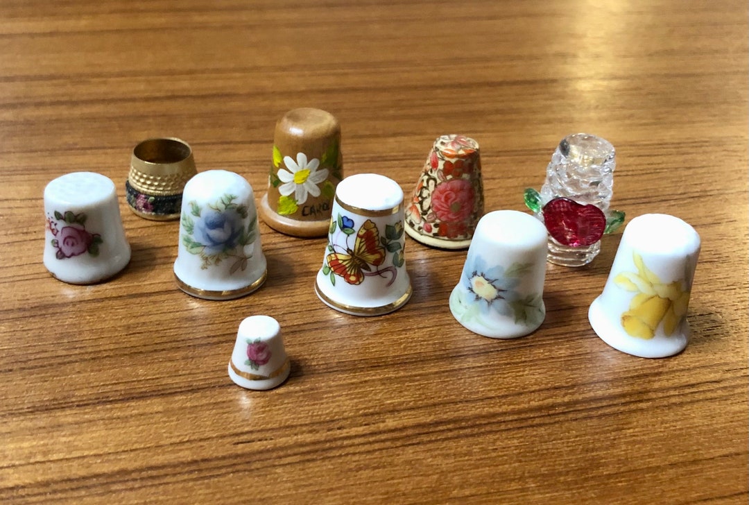 Collectible Thimbles Sewing Embroidering Needlepoint Accessories ...