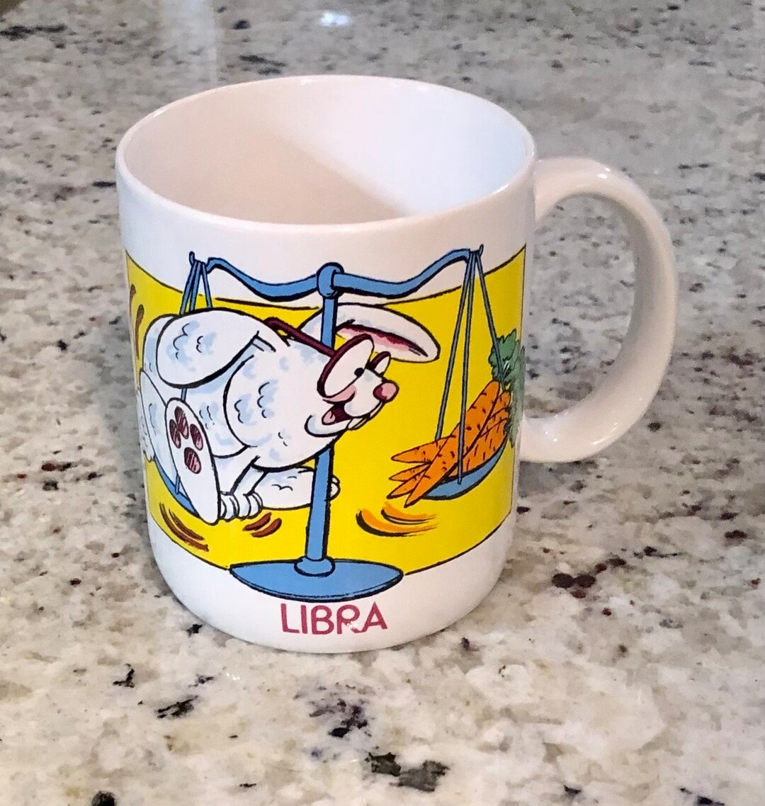 Zodiac Horoscope Libra Bunny Rabbit on Scale With Carrots Birth Sign ...