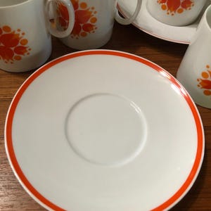 Thomas Germany Rosenthal Porcelain Pinwheel Tulip Design Teacup Saucer ...