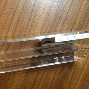 Vintage Acrylic Desk File Organizer Letter Holder 1980s Office Cubicle ...
