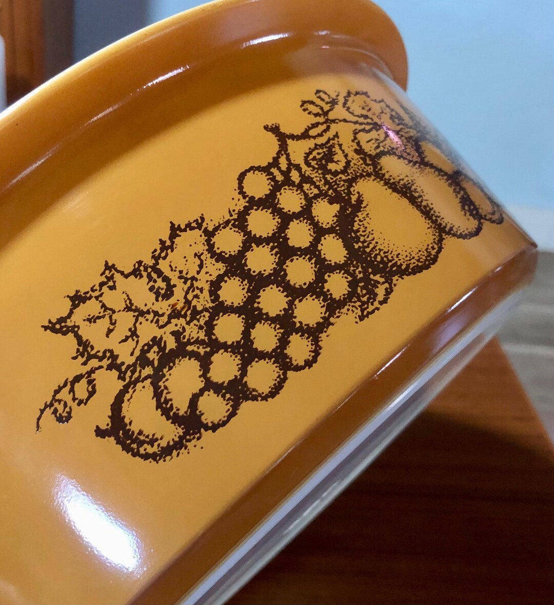 Pyrex Old Orchard Big Bertha 664 4 Quart Retro 1970s Vintage Glass ...