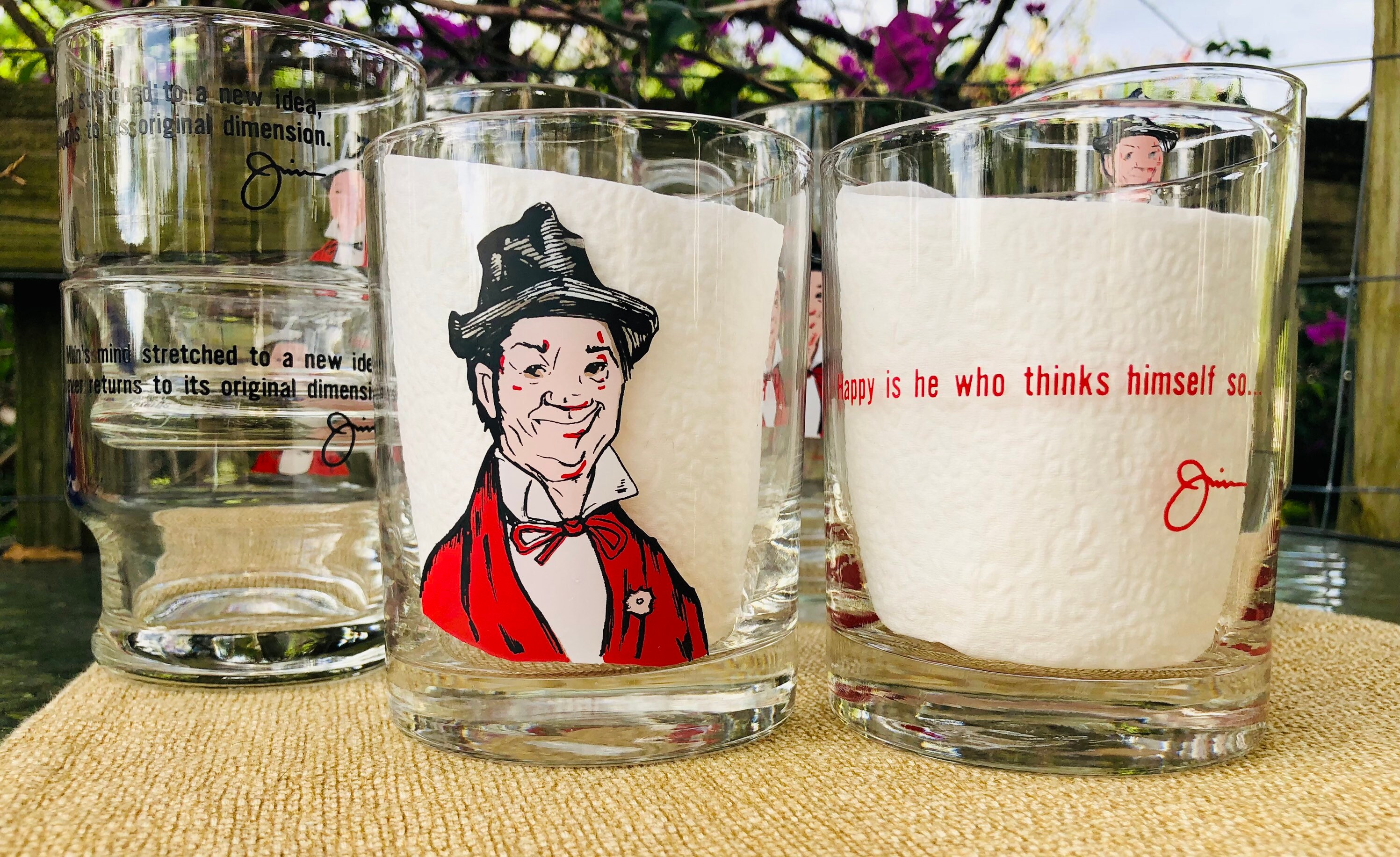 The Gay Philosopher by Henry Major Glassware Clown W/clever Quotes ...