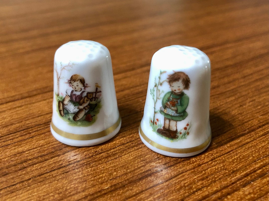 Hummel Schmid Vintage Porcelain Thimbles Inspired by Berta Hummel ...