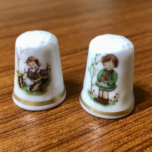 Hummel Schmid Vintage Porcelain Thimbles Inspired by Berta Hummel ...
