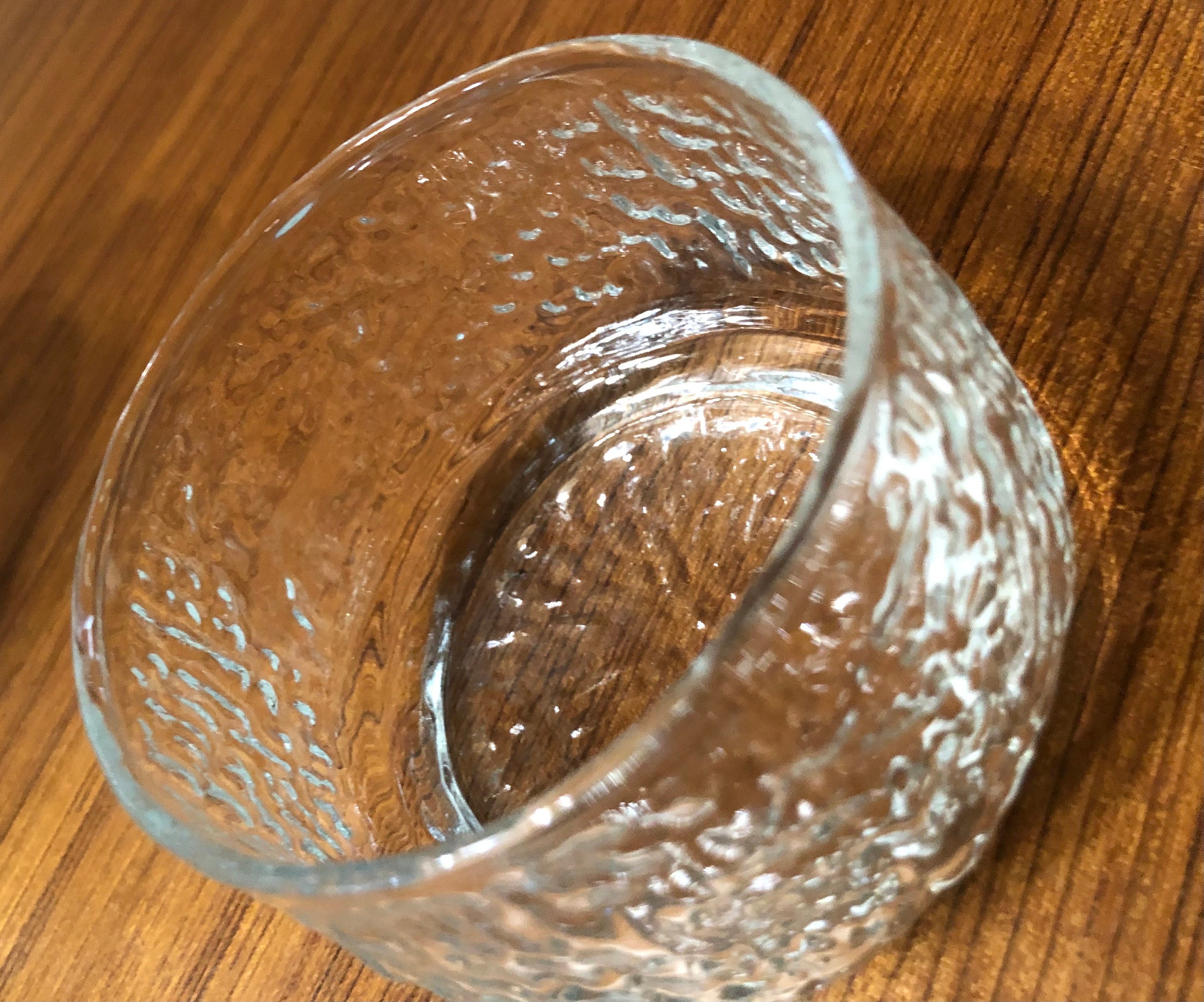 Ravenhead Siesta Bark Textured Clear Stackable Drinking Dessert Glass ...