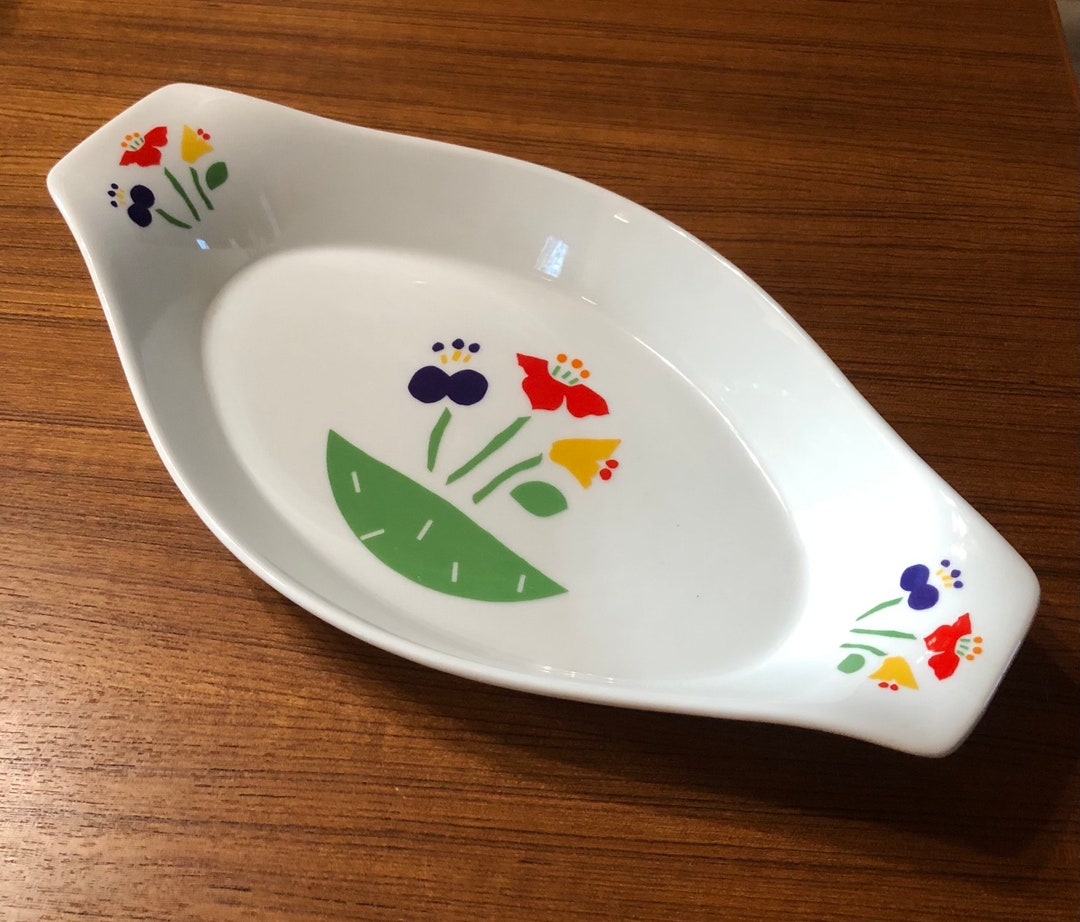 Riva Designs Tulip Flower Marimekko Style Au Gratin Casserole Baking ...