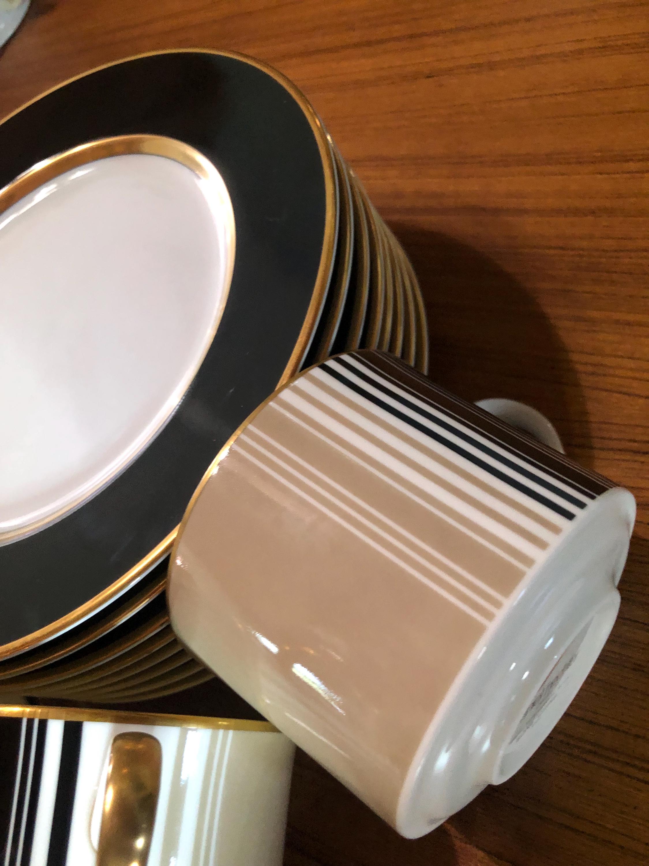 Fitz Floyd Daniel Hetcher Mixed Coffee Dessert Luncheon Breakfast Set ...