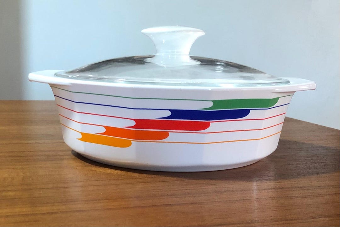 Studio Nova Fire & Ice Hi Fi Covered Casserole Post Modern Retro 1980s ...