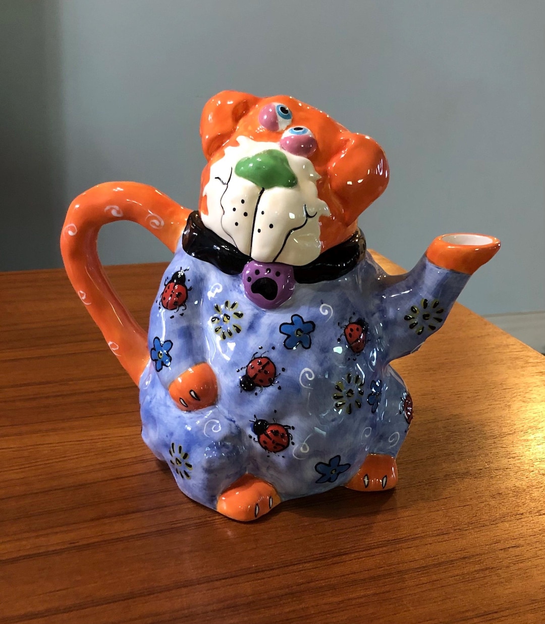 Goofy Silly Puppy Dog With Googly Eyes in Pajamas Novelty Teapot ...