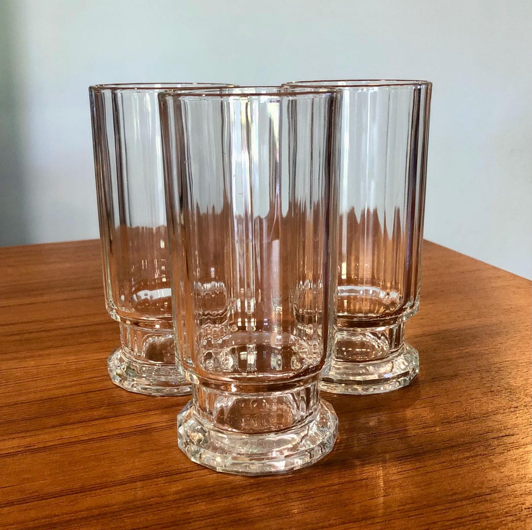 Dansk Designs Gustav France Crystal Footed Paneled Highball Glasses ...