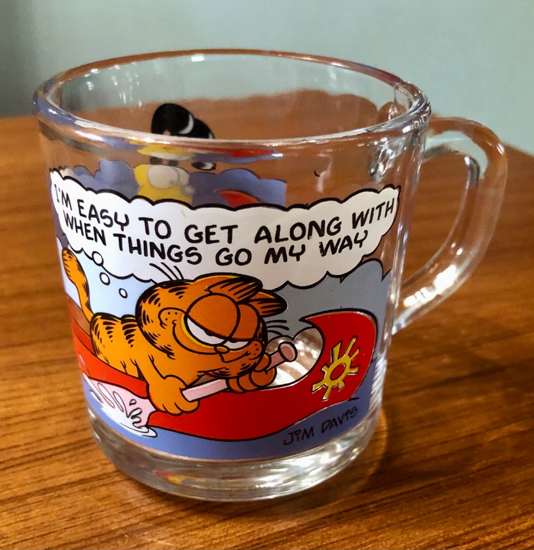 Garfield the Cat & Odie Jim Davis Mcdonalds Collectible Character Glass ...