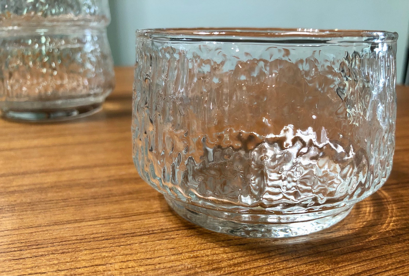 Ravenhead Siesta Bark Textured Clear Stackable Drinking Dessert Glass ...
