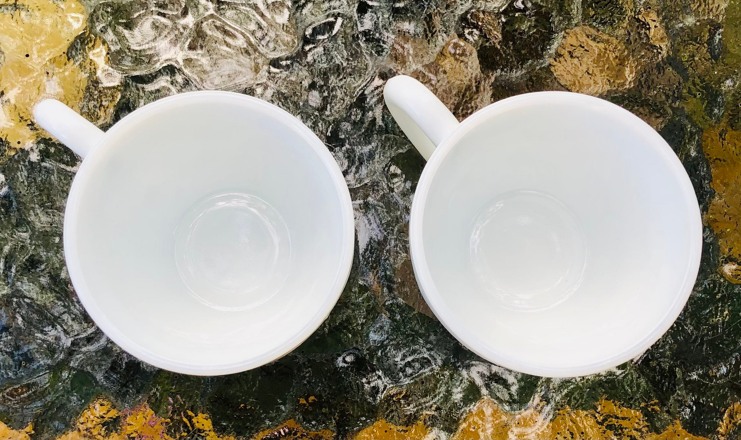 Mckee Concord Pressed Glass Milk Glass Punch Cups Set of 2 Child Size ...
