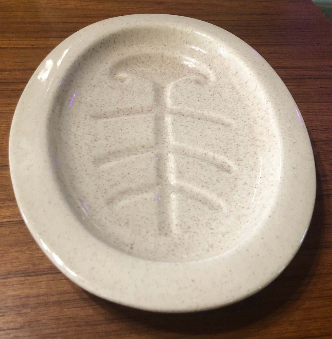 Red Wing Pottery Mid Century "two Step" Pattern Roast Meat Serving ...