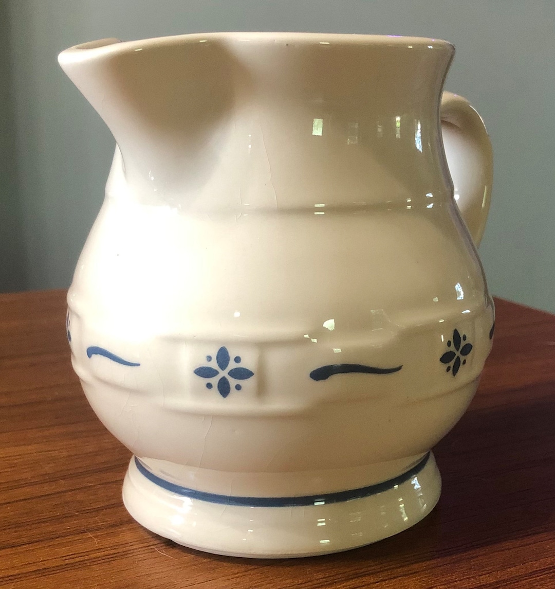 Longaberger Woven Traditions Pottery Classic Blue Embossed Weave ...