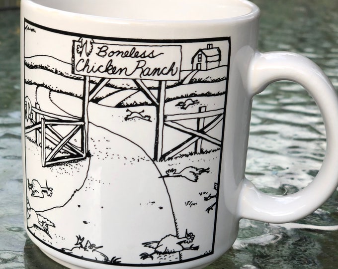 The Far Side Gary Larson Boneless Chicken Ranch Cartoon Funny Joke Mug ...