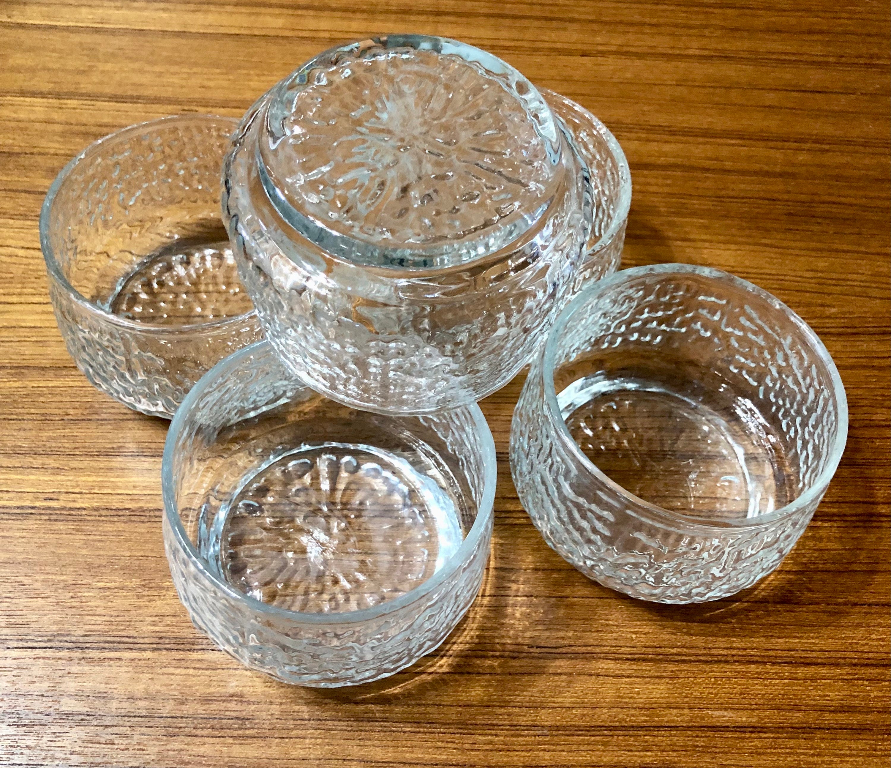 Ravenhead Siesta Bark Textured Clear Stackable Drinking Dessert Glass ...