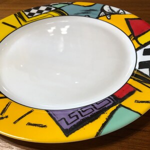 Arcopal Patchwork Pattern Large Chop Plate Memphis Modernist Abstract ...