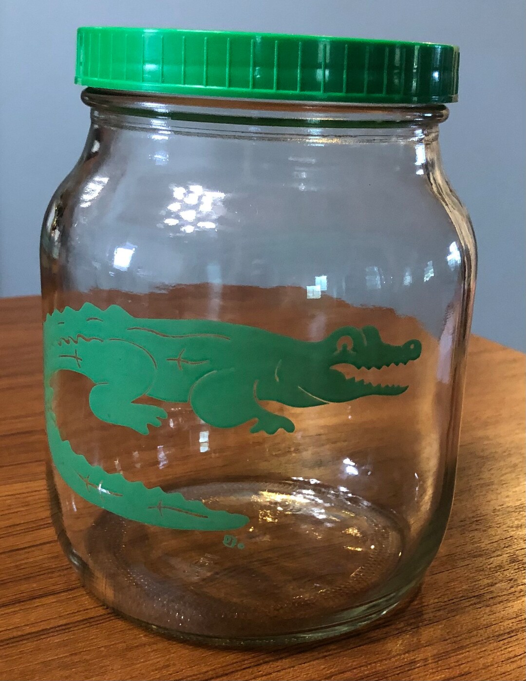 Brockway Glass Co Jar Preppy Green Alligator Izod Lacoste - Etsy