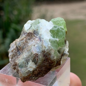 Lush Green Peridot Crystals With Matrix / Mother Rock Combine Specimen ...