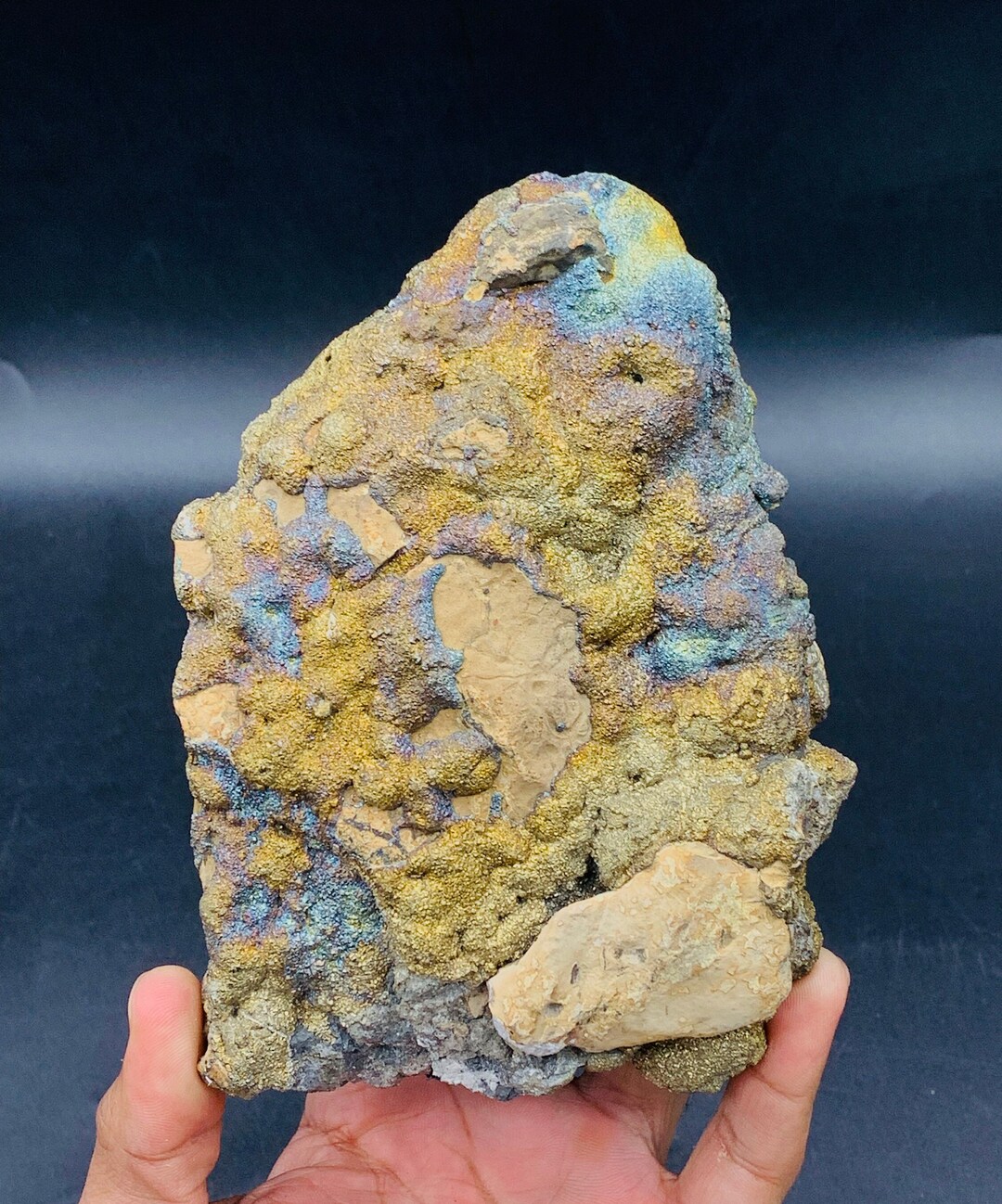 Rare Iridescent Pyrite Botryoidal Nuggets Crystals on Mother-rock ...