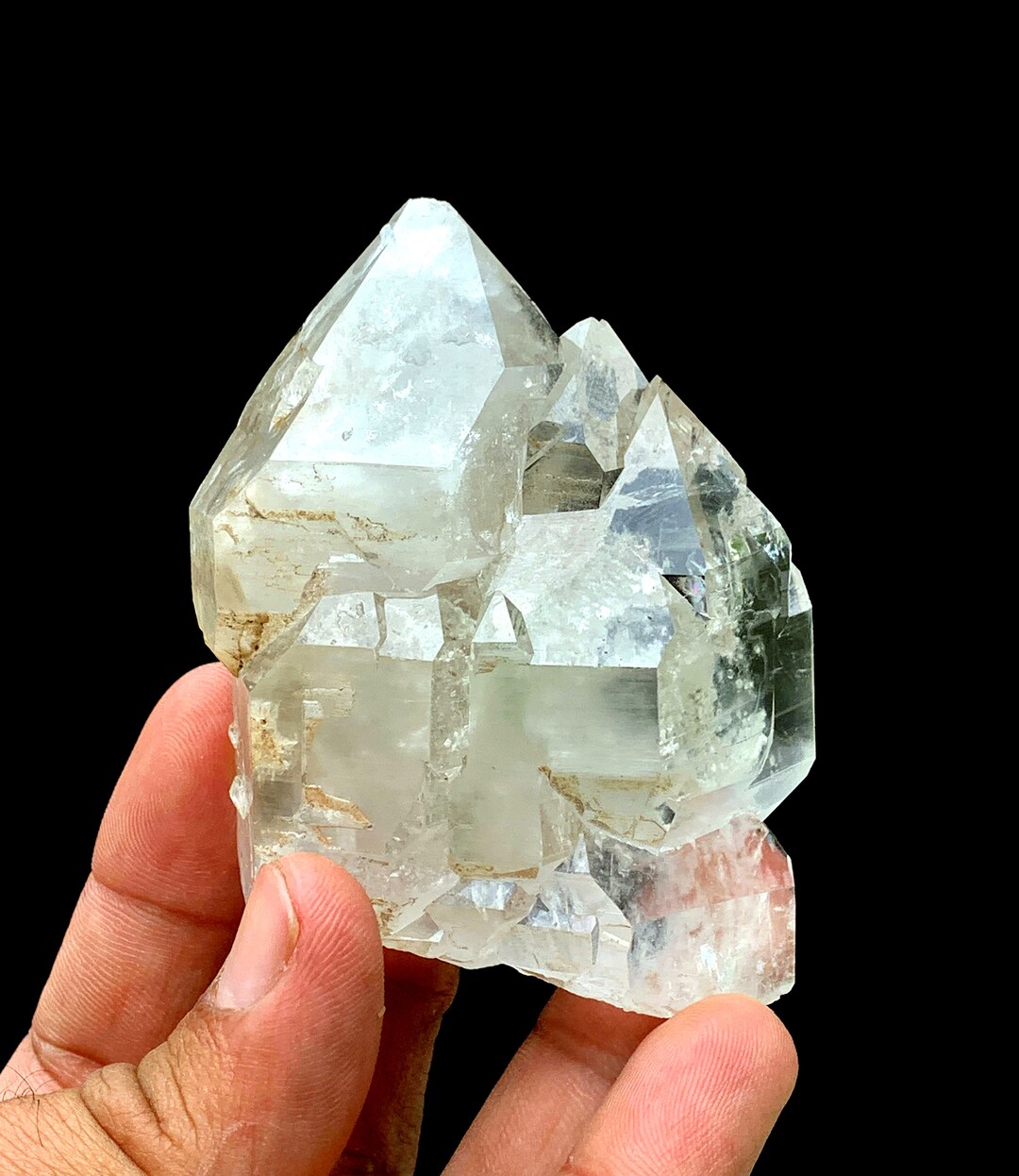 Himalayan Clear Quartz Crystal Having Sharp Lustre / Clarity & Rainbow ...
