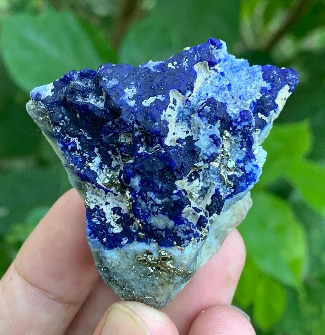 Rich Blue Lazurite Crystals With Pyrite & Calcite Combine Specimen From ...