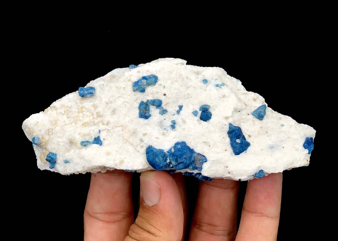 Rich Blue Sodalite Crystals With Milky White Calcite Combine Specimen ...