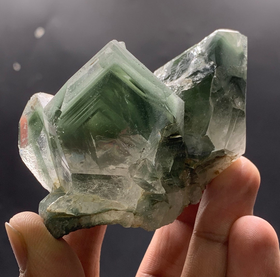 Chlorine Phantom Quartz Crystals Cluster With Chlorite Phantom ...