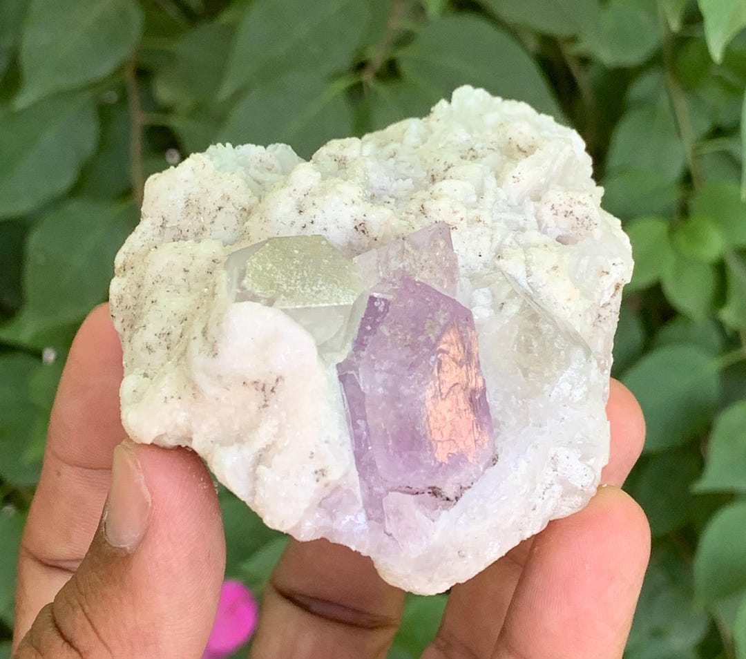 Spodumene Var Pink Kunzite Crystal With Quartz / Cleavelandite & Matrix ...