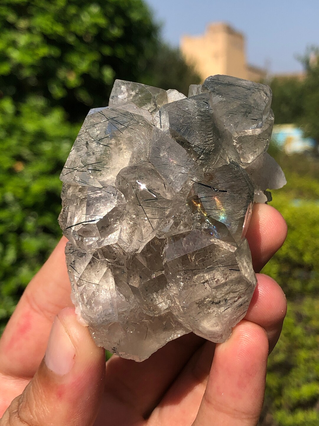 Undamaged Quartz Crystals With Rare Green Rutile / Riebeckite ...