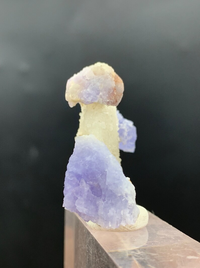 Extremely Rare Pink / Purple Hackmanite Crystals Sitting on Calcite ...