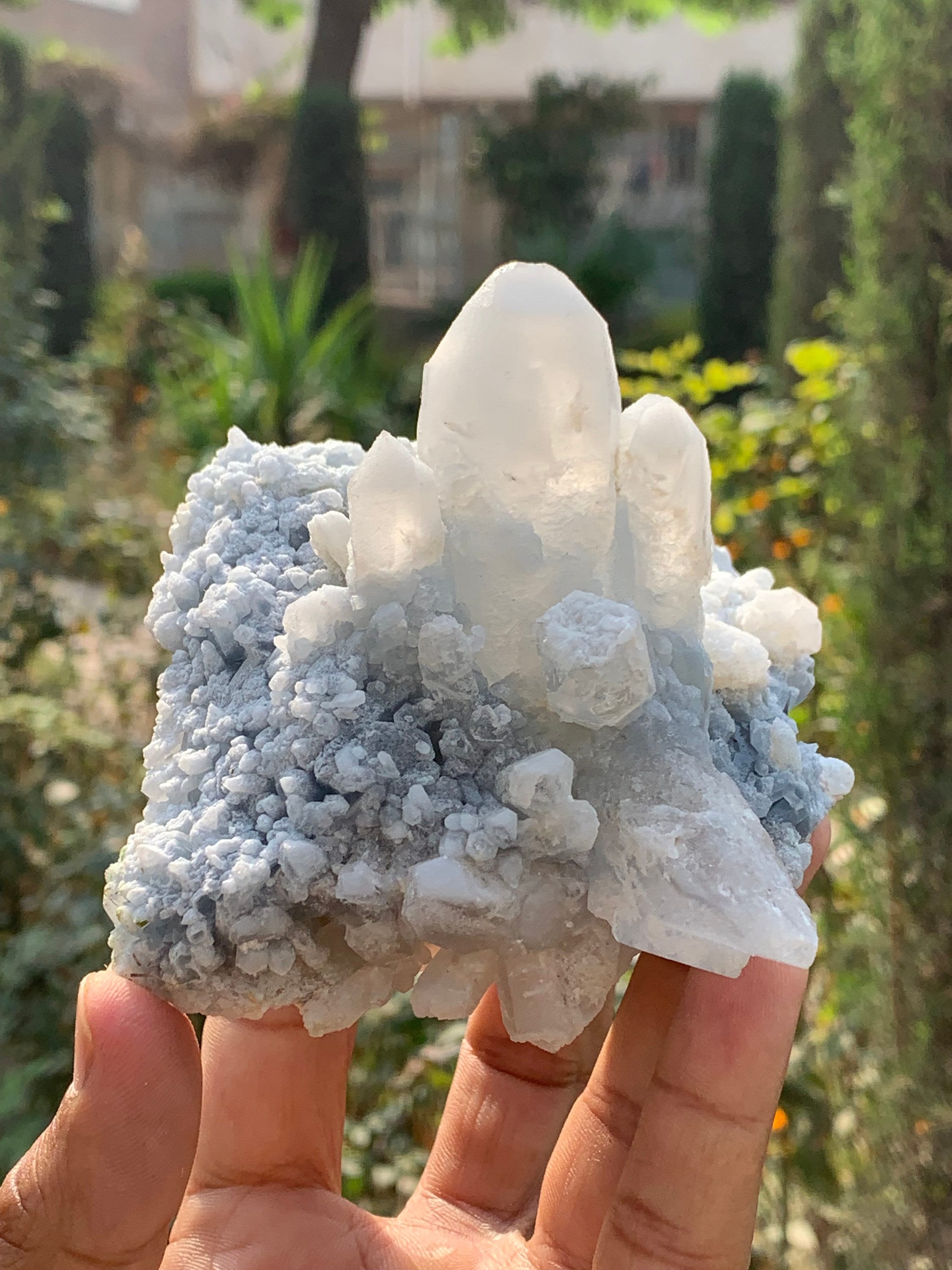 Extremely Rare Blue Quartz & Milky Quartz Crystals Cluster / Quartz ...
