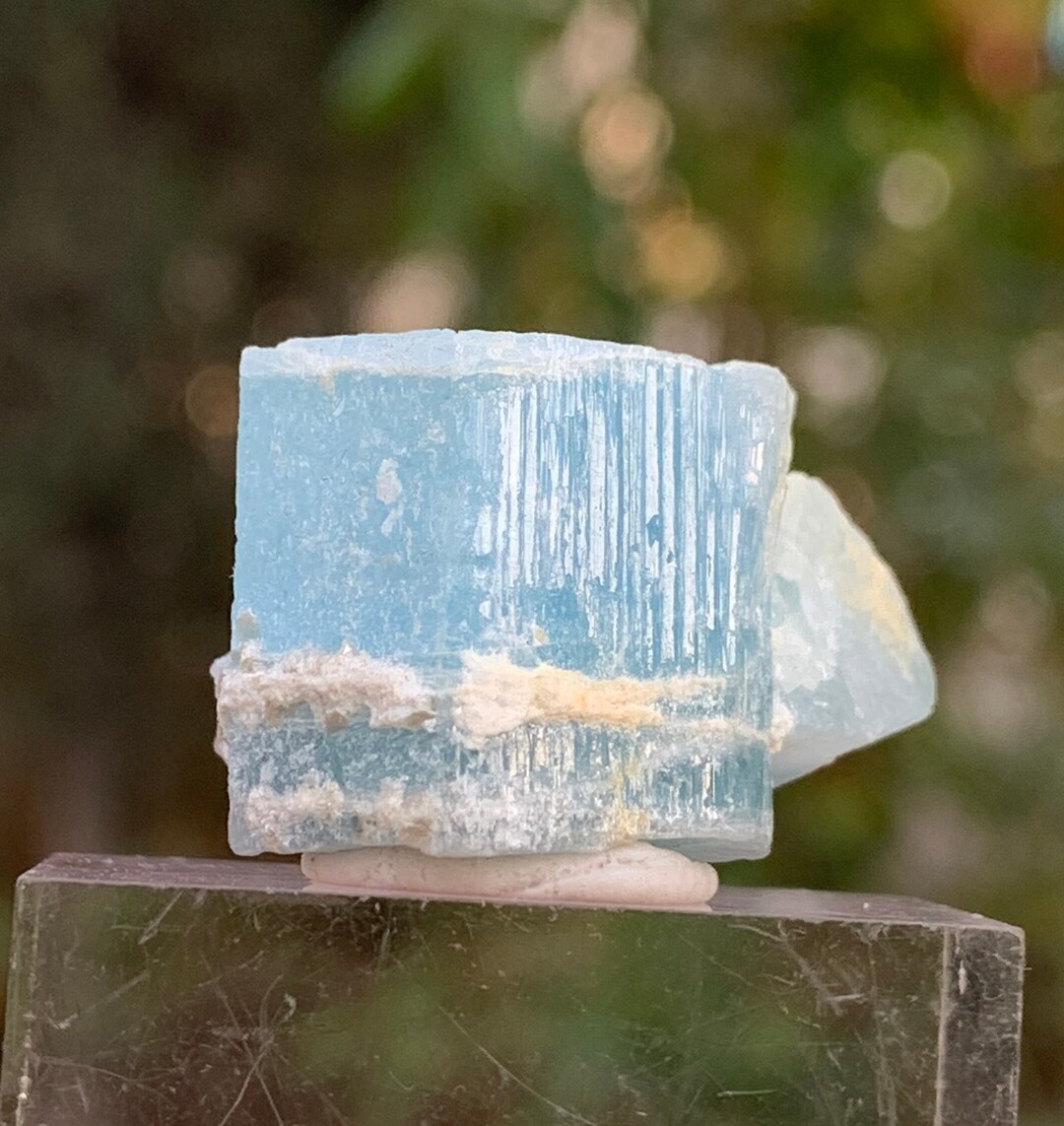Maxixe Var Natural Deep Blue Aquamarine Terminated Crystal With ...