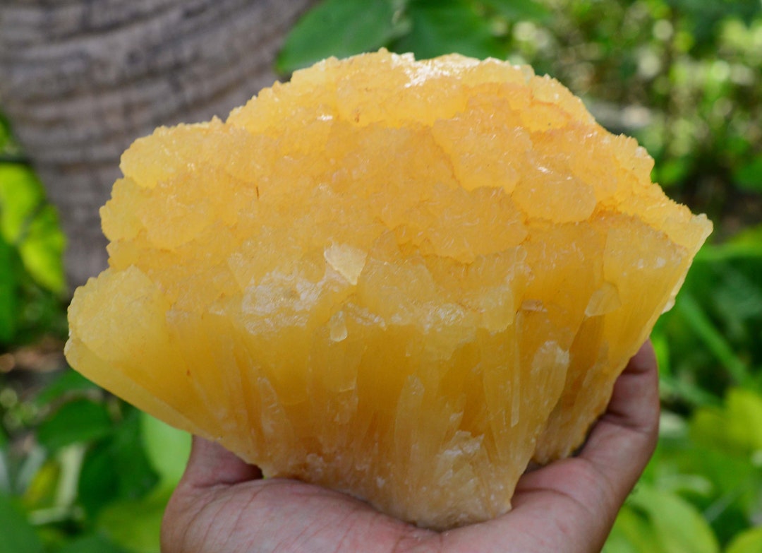 Yellow / Golden Aragonite Crystals Bunch Combine Specimen rare Yellow ...