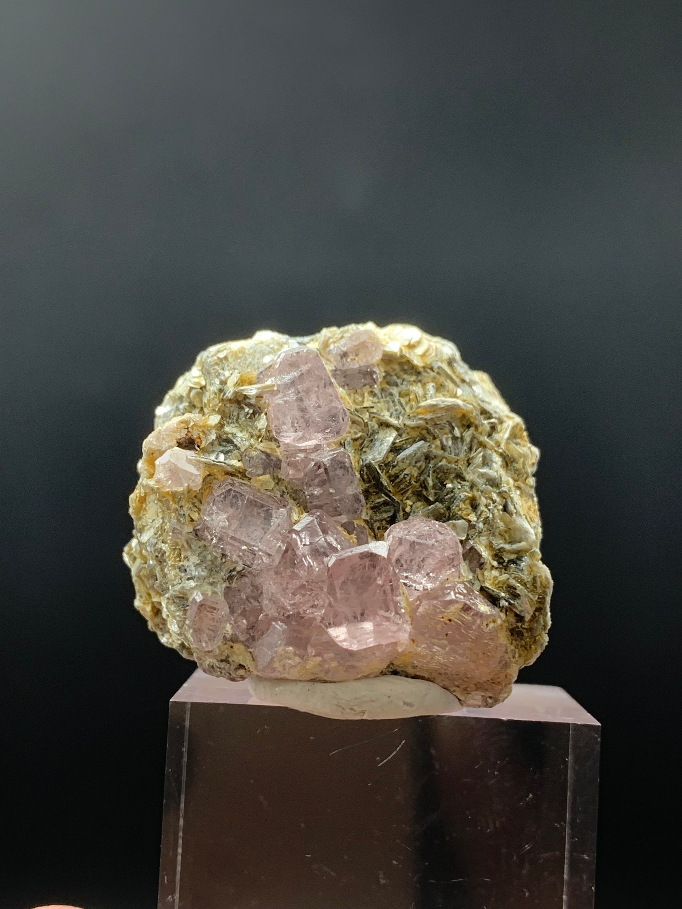 Pink Apatite Crystals With Muscovite Matrix, Pakistan Specimen - Etsy