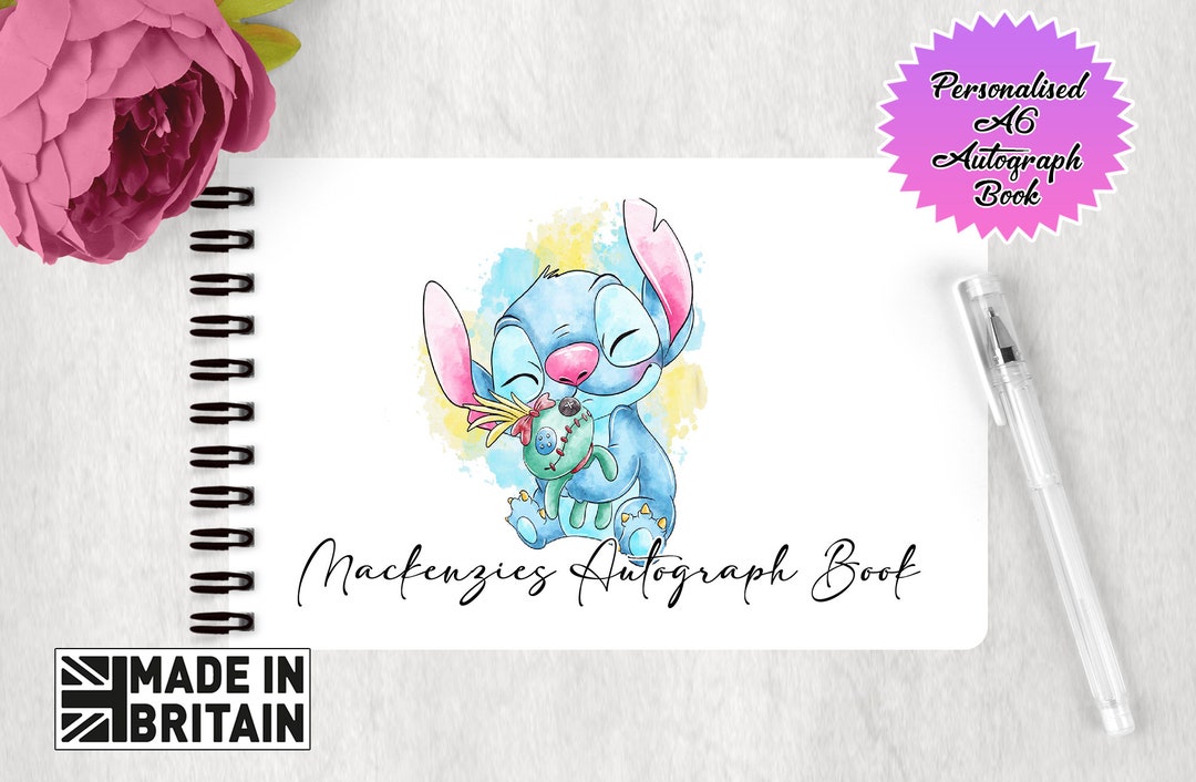 Stitch Inspired Autograph Book Personalised Disney Autograph Book Lilo ...