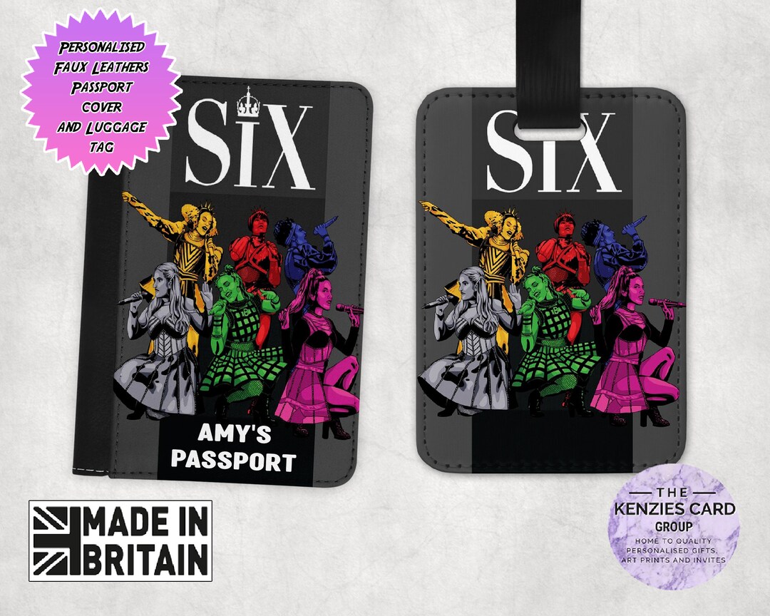 Personalised Six the Musical Passport Cover Printed Design Personalised ...