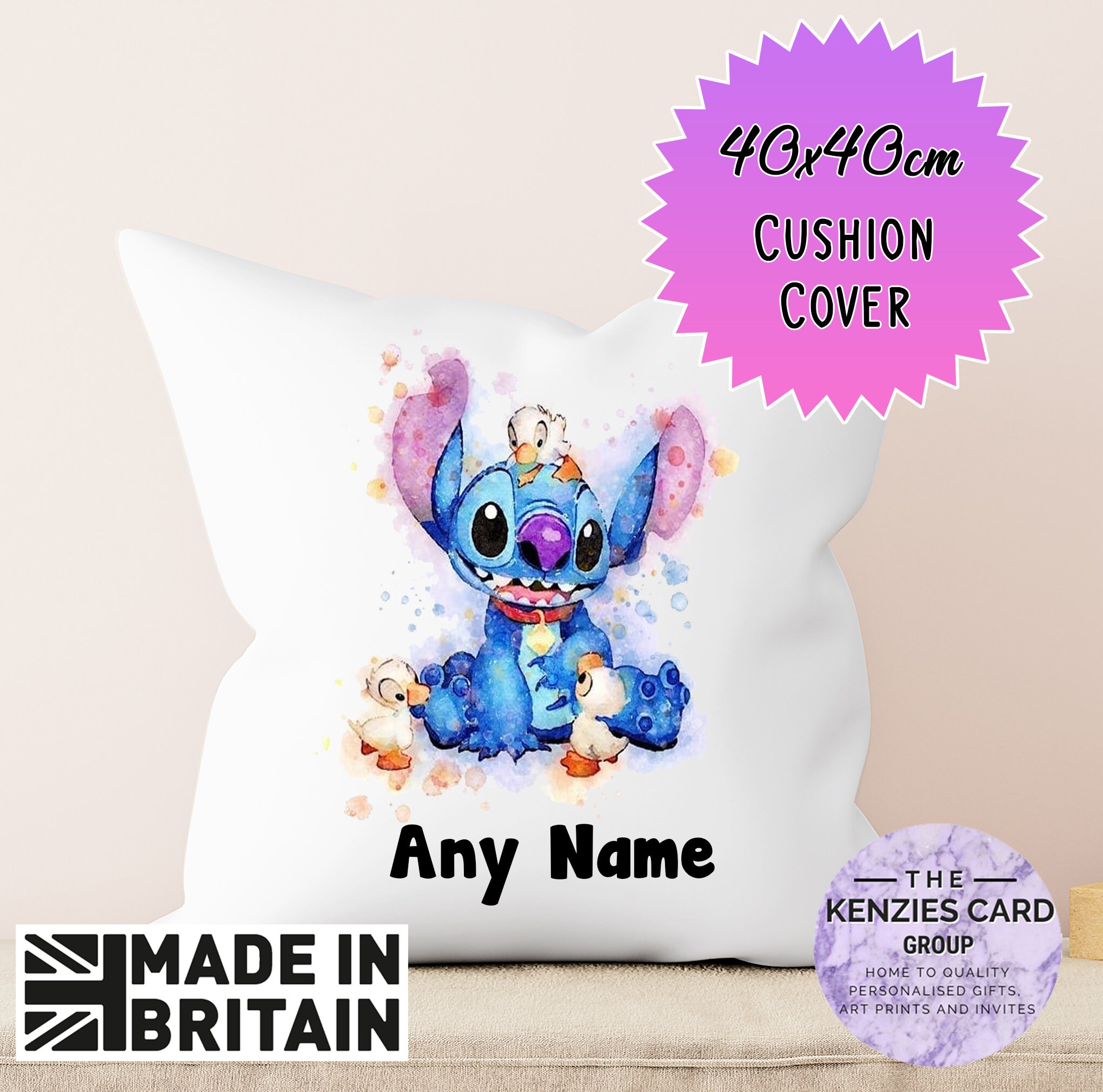Personalised Lilo and Stitch Soft Cushion Cover Birthday Gift - Etsy UK
