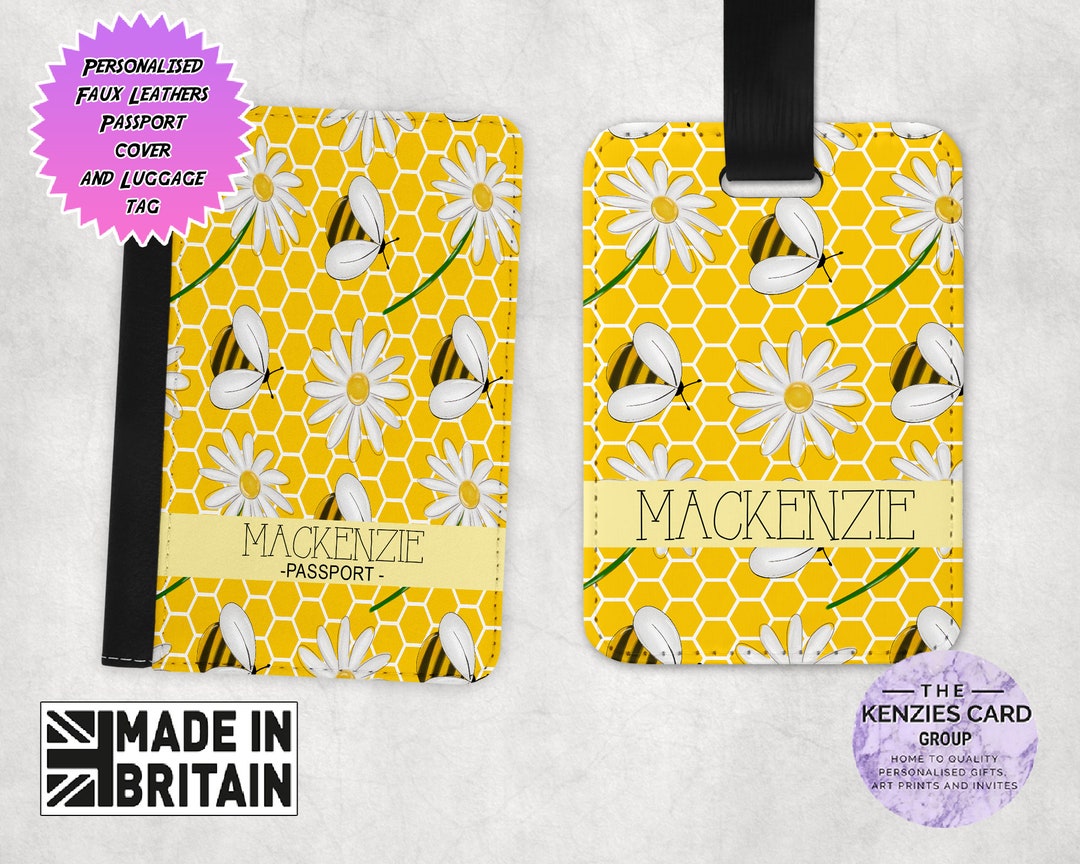 Personalised Kid's Bumble Bee Passport Cover Children's Gifts for ...