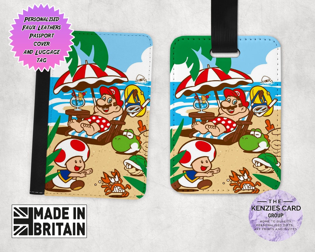 Personalised Stylish Faux Leather Passport Cover & Luggage Tag Travel ...