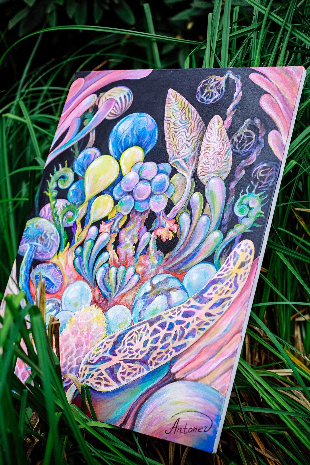 Original Painting, Botanical Illustration, Microscopic Art, Mushrooms ...