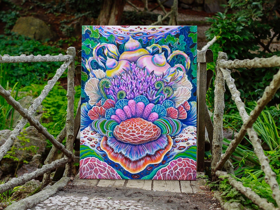 Original Painting,mycology Illustration,fungi Art,mushroom Drawing ...