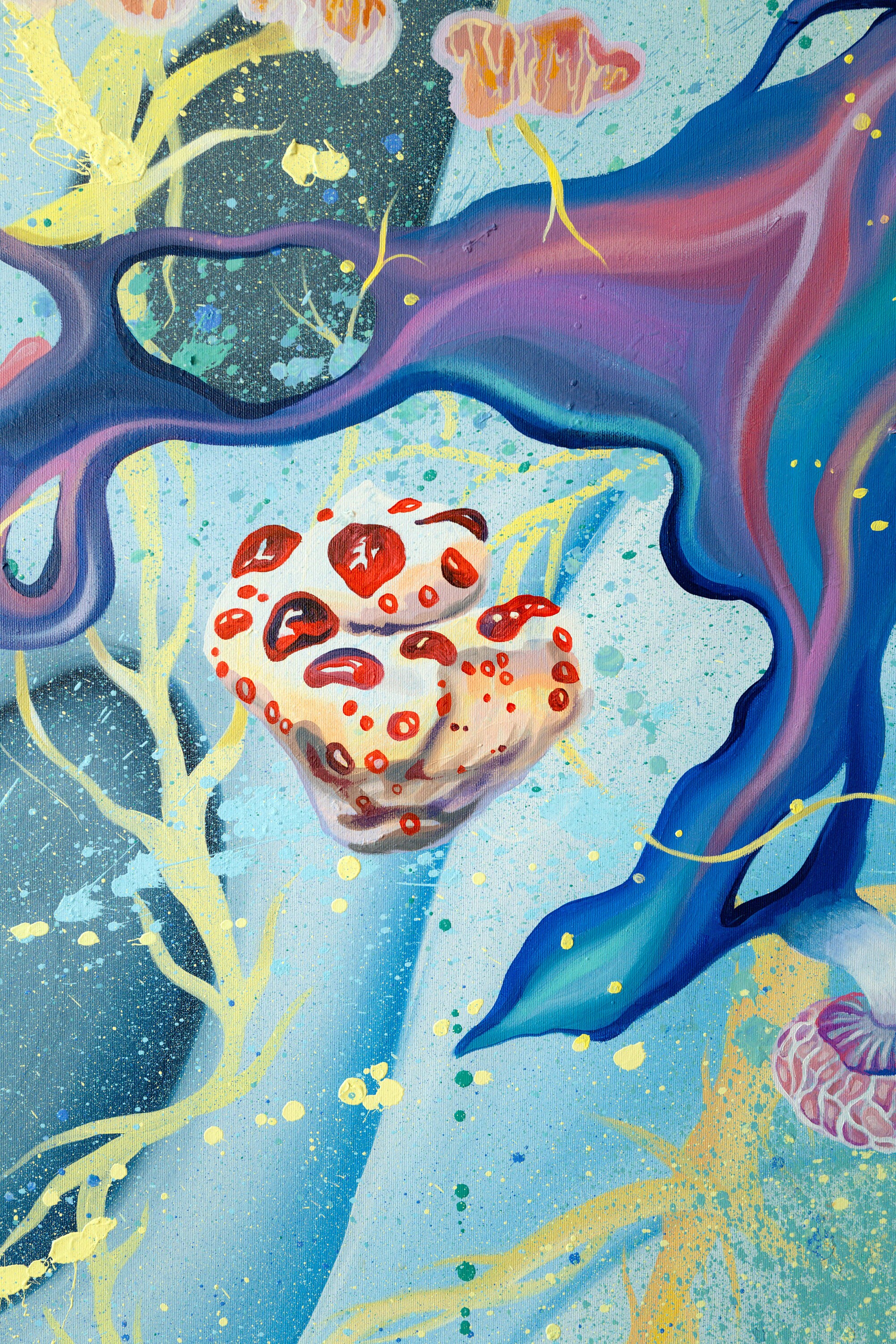 Mushroom Paintingfungi Artworksurreal Paintingpsychedelic - Etsy