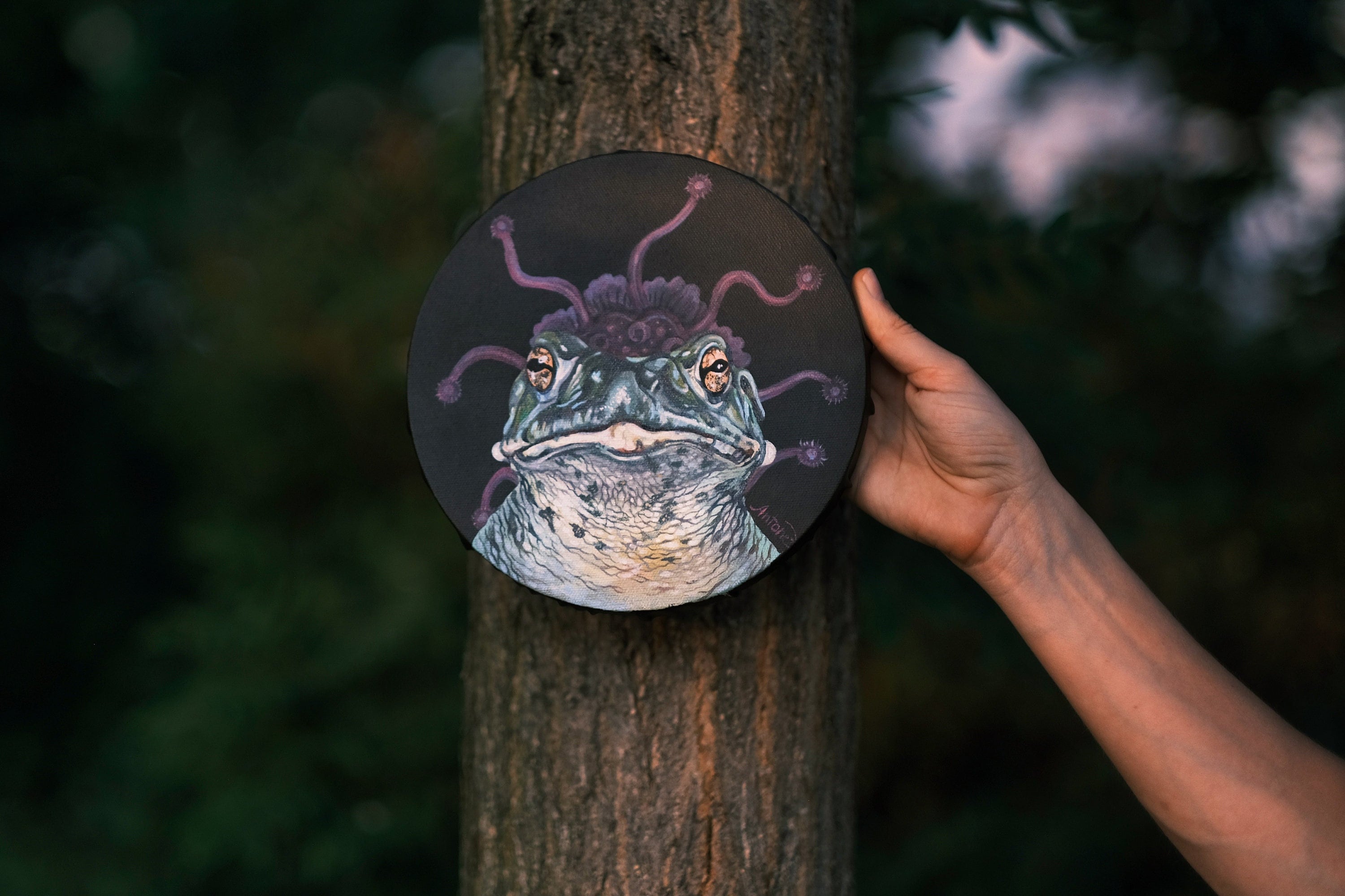 Froggie Painting, Original Artwork, Toad Art,froggie Artwork,gift Idea ...