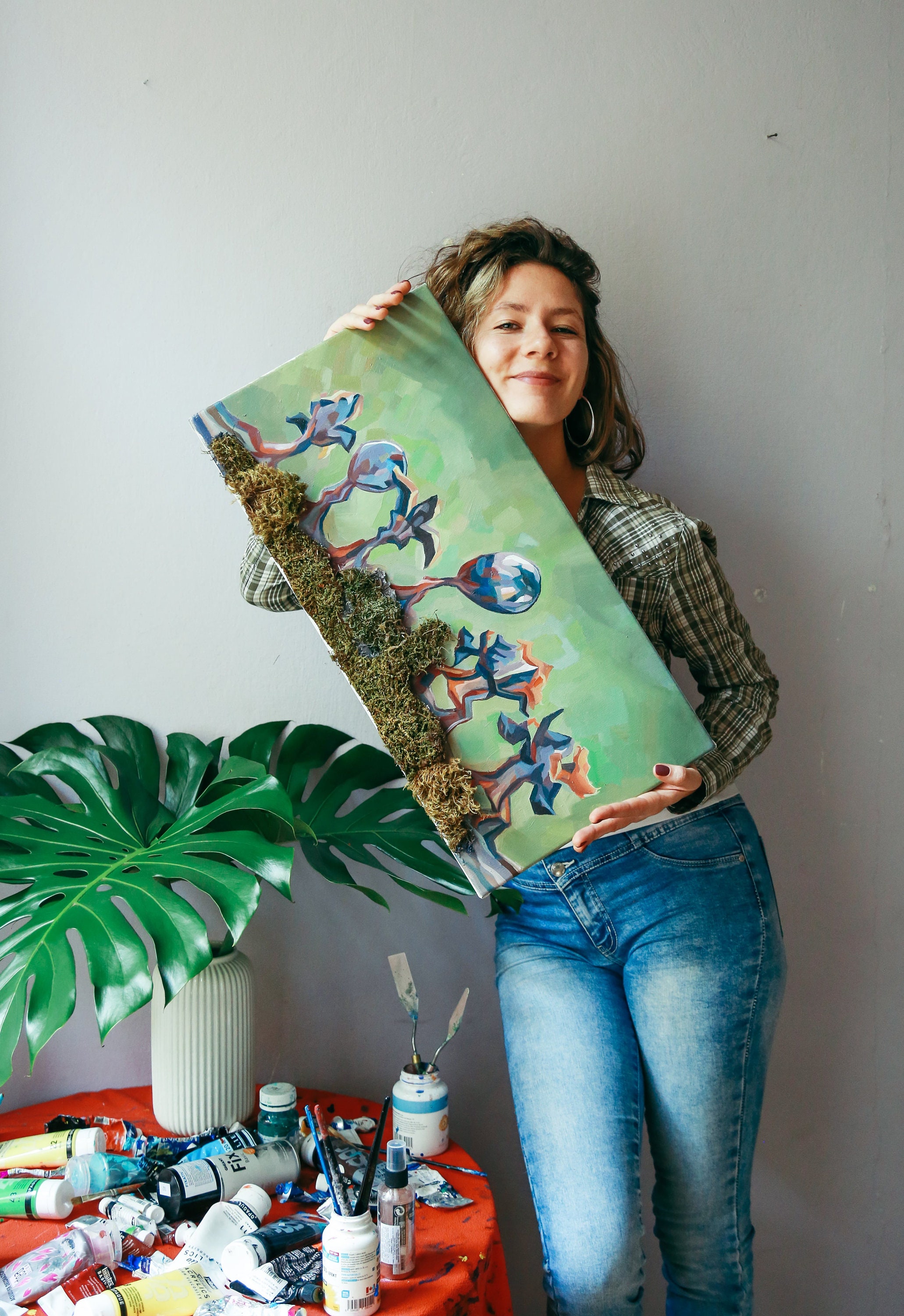 Original Painting, Nature Lovers,slime Mold Art, Fungi Painting ...