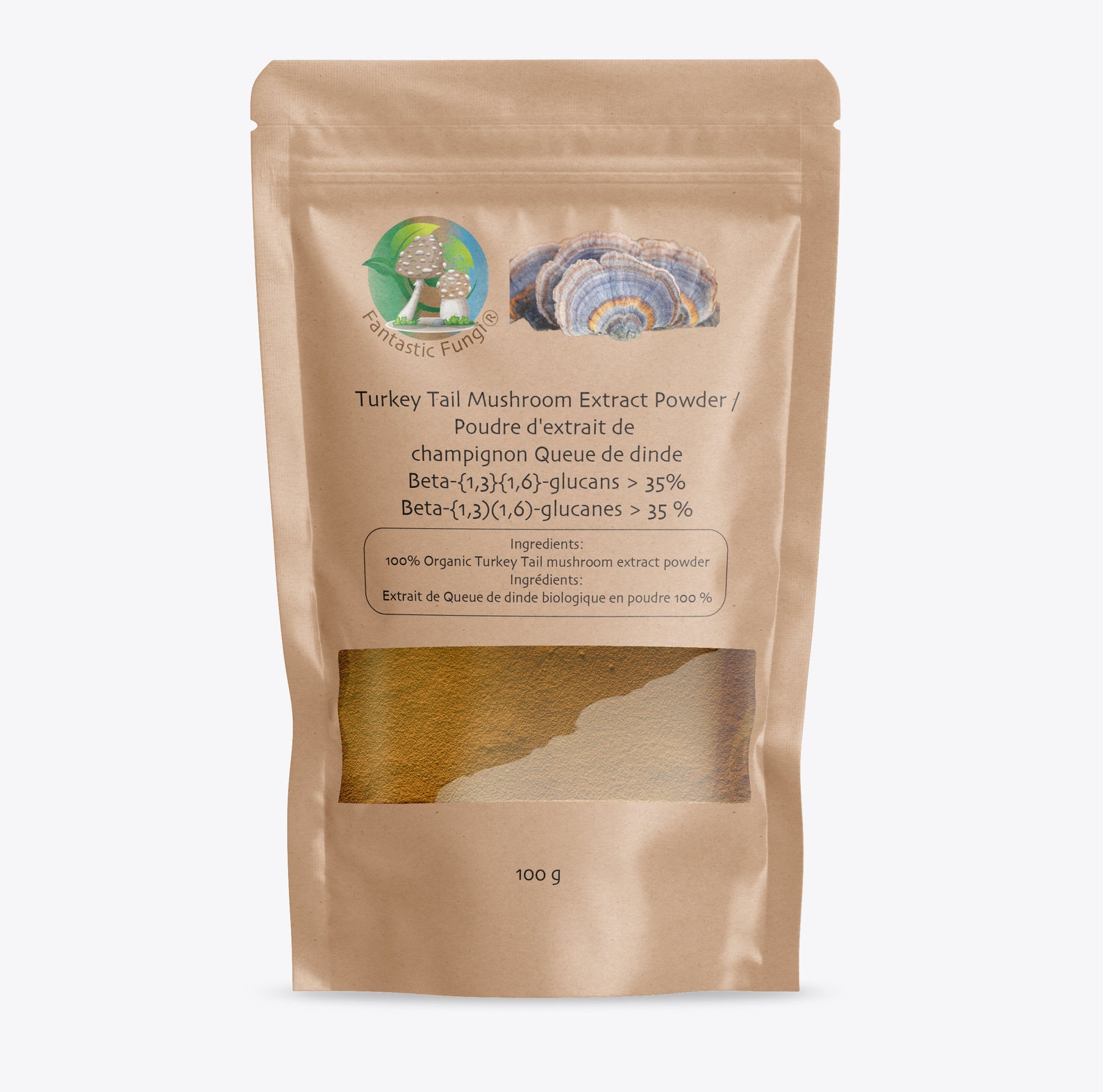 Organic Turkey Tail trametes Versicolor Mushroom Extract Powder ...