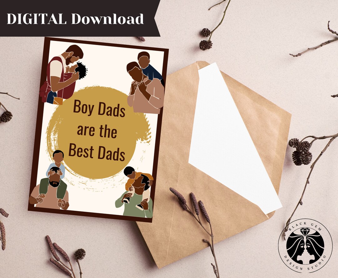 African American Fathers Day Greeting Card Black Dad Printable