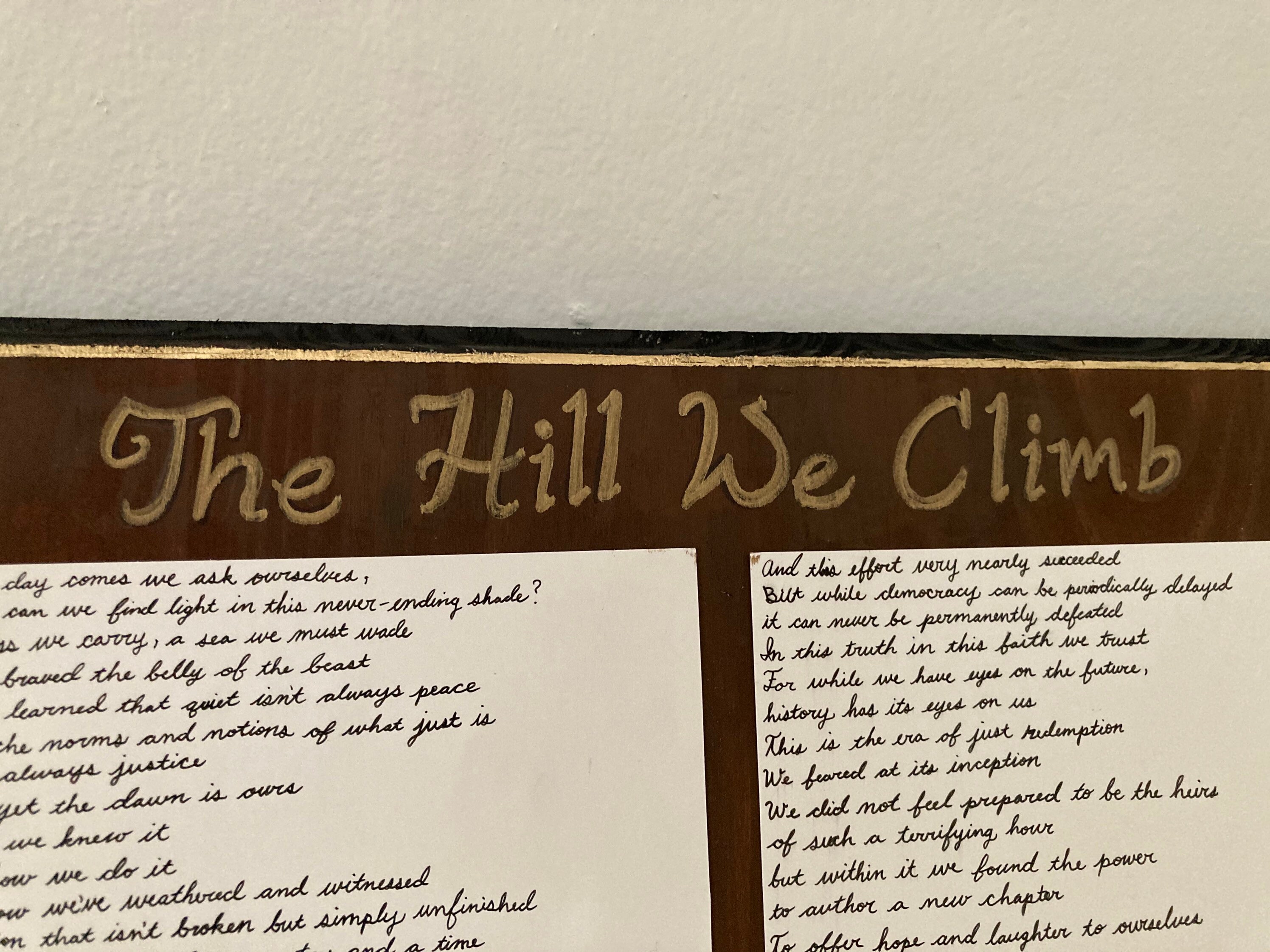 The Hill We Climb by Amanda Gorman Inauguration Poem Custom - Etsy ...